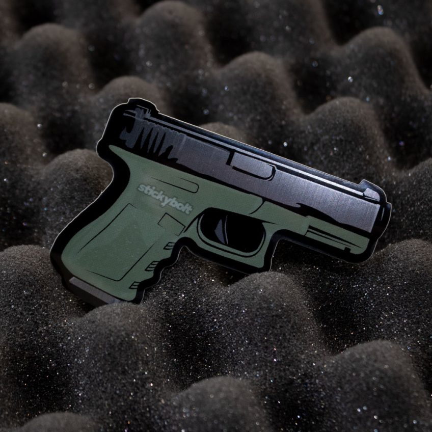 A Premium Brushed Aluminium Glock Sticker | StickyBolt