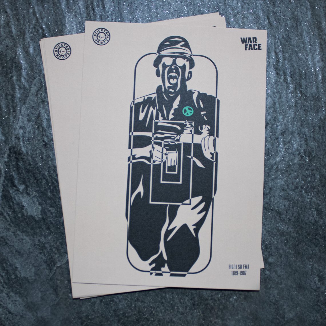War Face Full Metal Jacket Sticker Pack + targets - StickyBolt