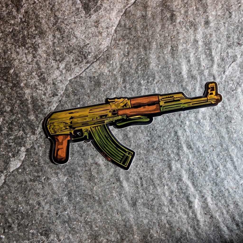 Metallic Gold AK Sticker - StickyBolt