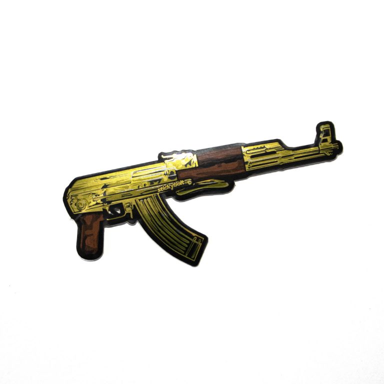 Metallic Gold AK Sticker - StickyBolt