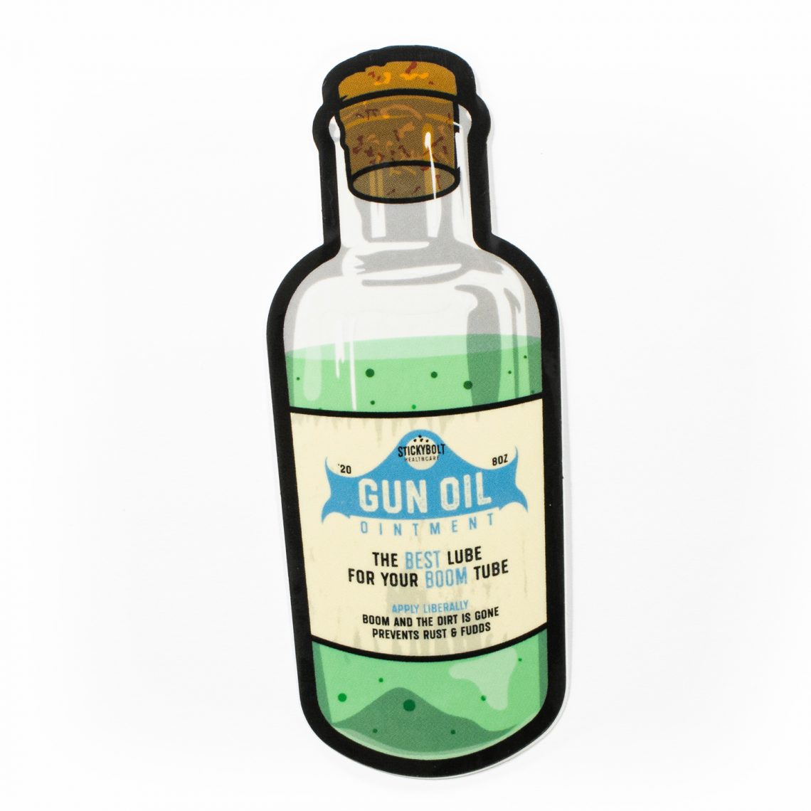 Clear Gun Oil Sticker - StickyBolt